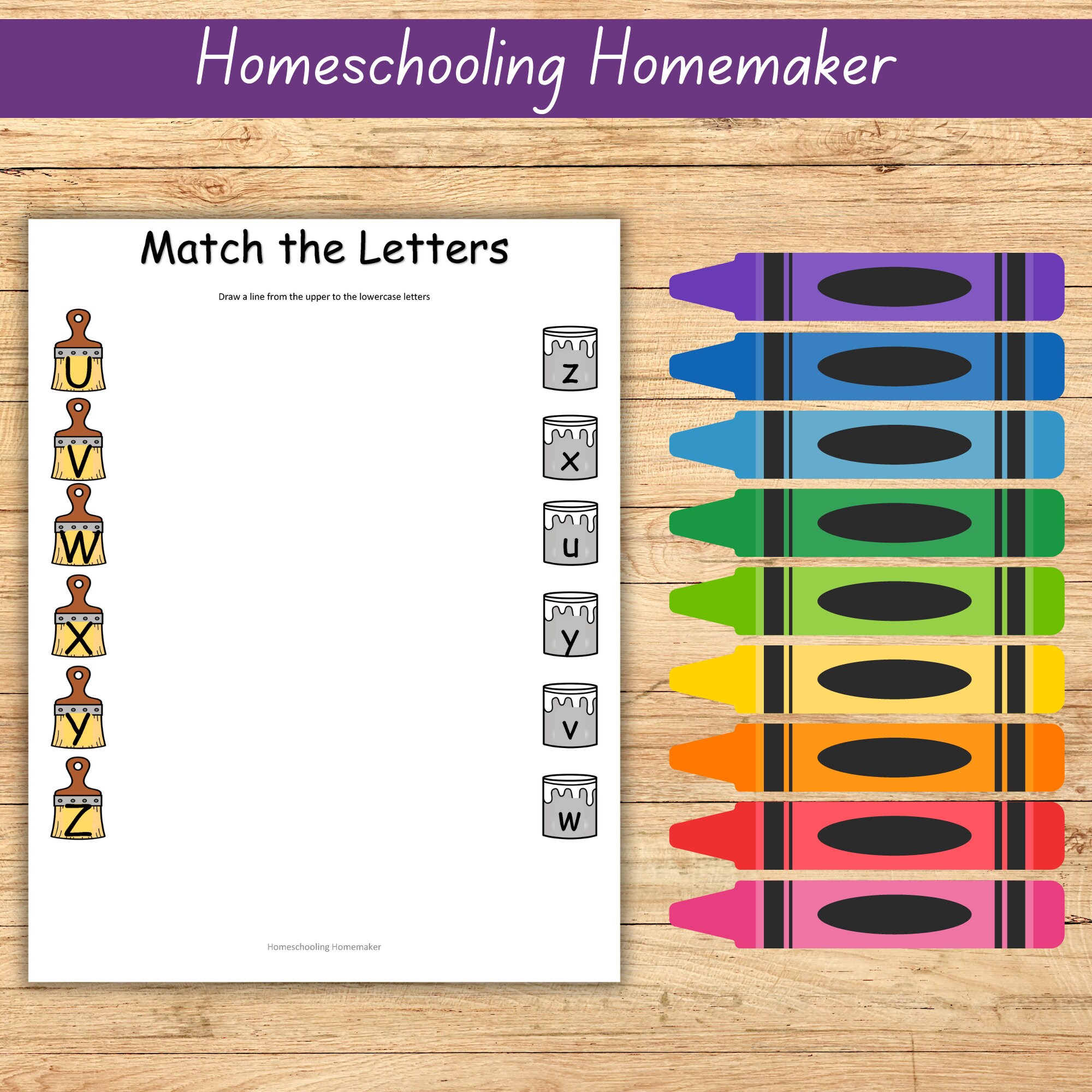 ABC Capital and Lowercase Letter Matching Worksheets Alphabet Matching ...