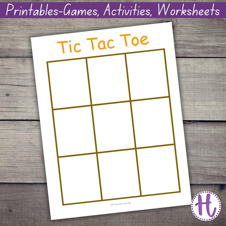 Fall Tic Tac Toe Game for Kids, Fun Homeschool Game for Preschool ...