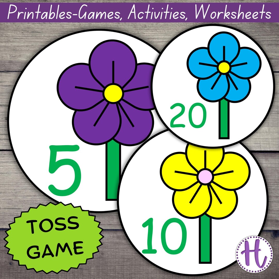 Spring Toss Game for Kids, Fun Preschool Game, Printable Elementary ...