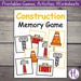 Construction Tools Memory Game: Kids Matching Activity (PDF Download ...