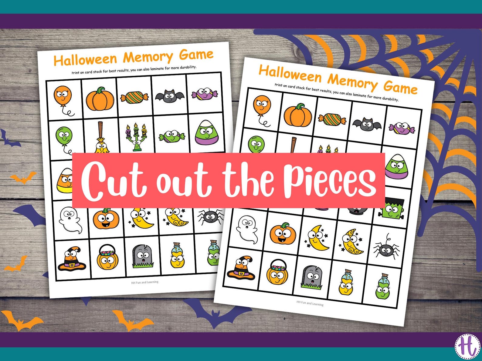 Halloween Memory Game for Kids: Printable Matching Activity (PDF) - Etsy UK