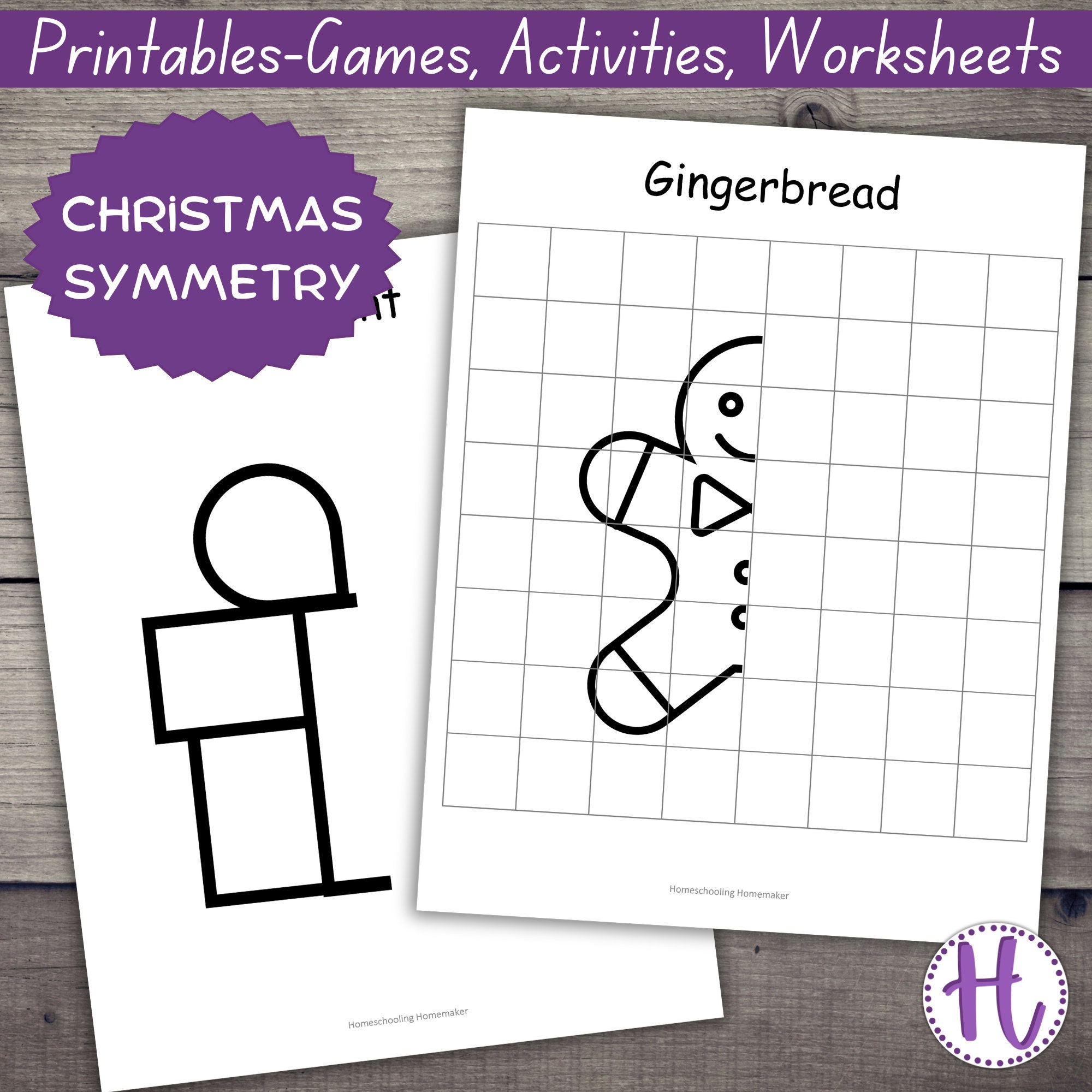 Symmetry Drawing Worksheets-christmas, Symmetrical Drawing for Kids ...