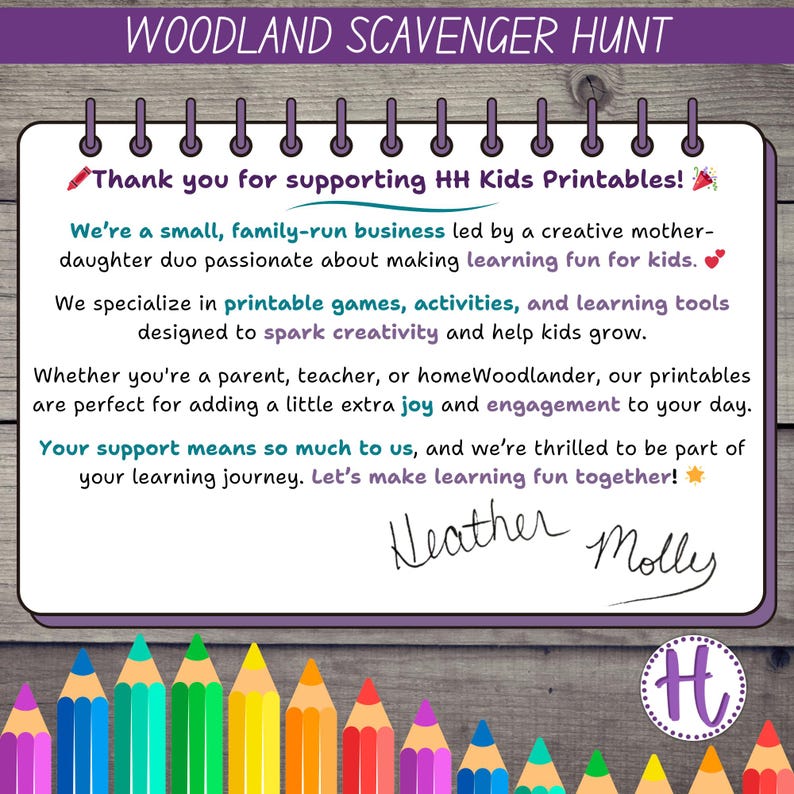 Woodland-themed Scavenger Hunt for Preschool, Fun Active Game for Kids ...