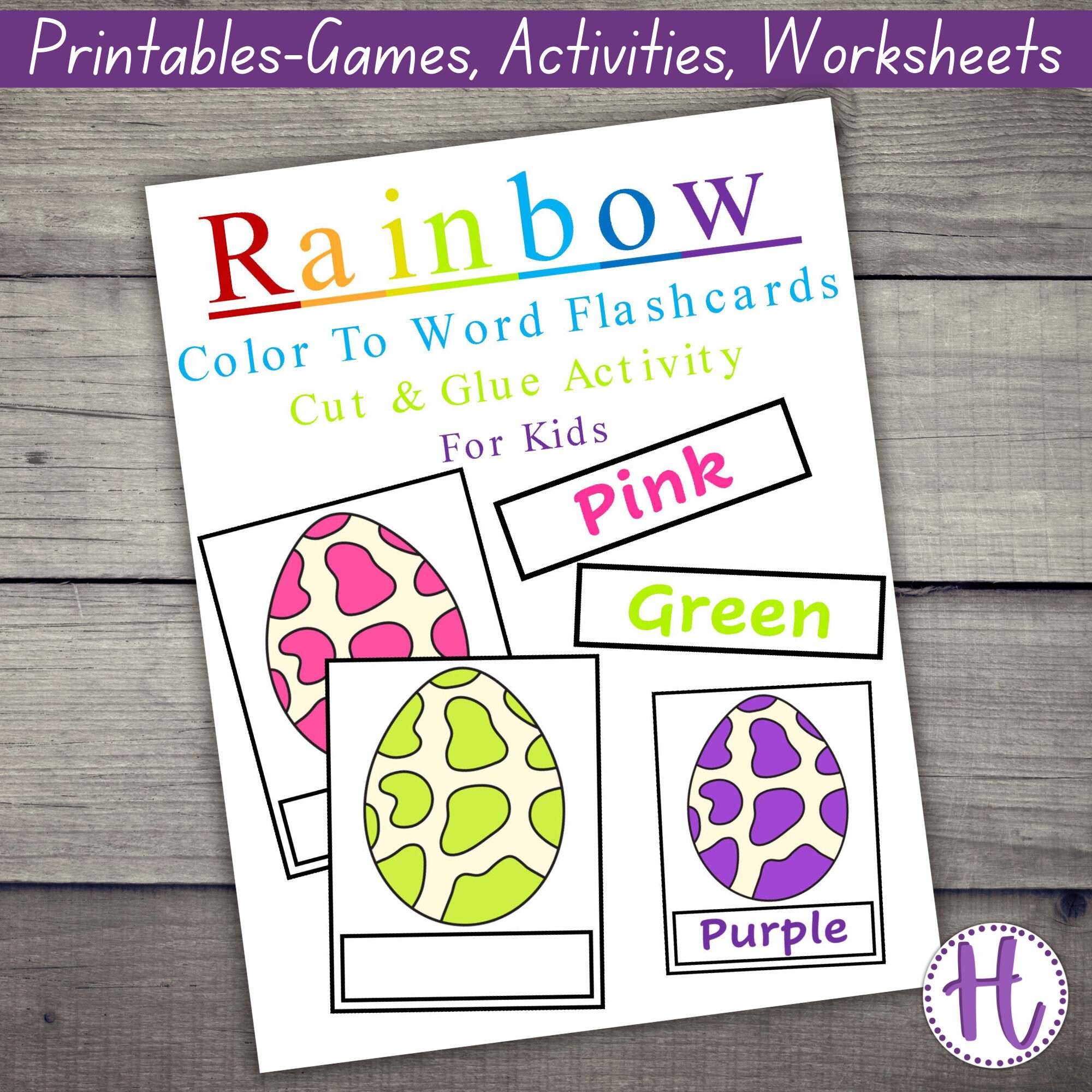 Color Flashcards Cut and Glue Activity for Toddlers, Preschoolers ...