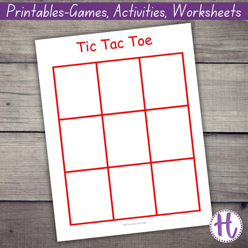 Farm Animals Tic Tac Toe Game: Printable Kids Learning Activity (PDF ...