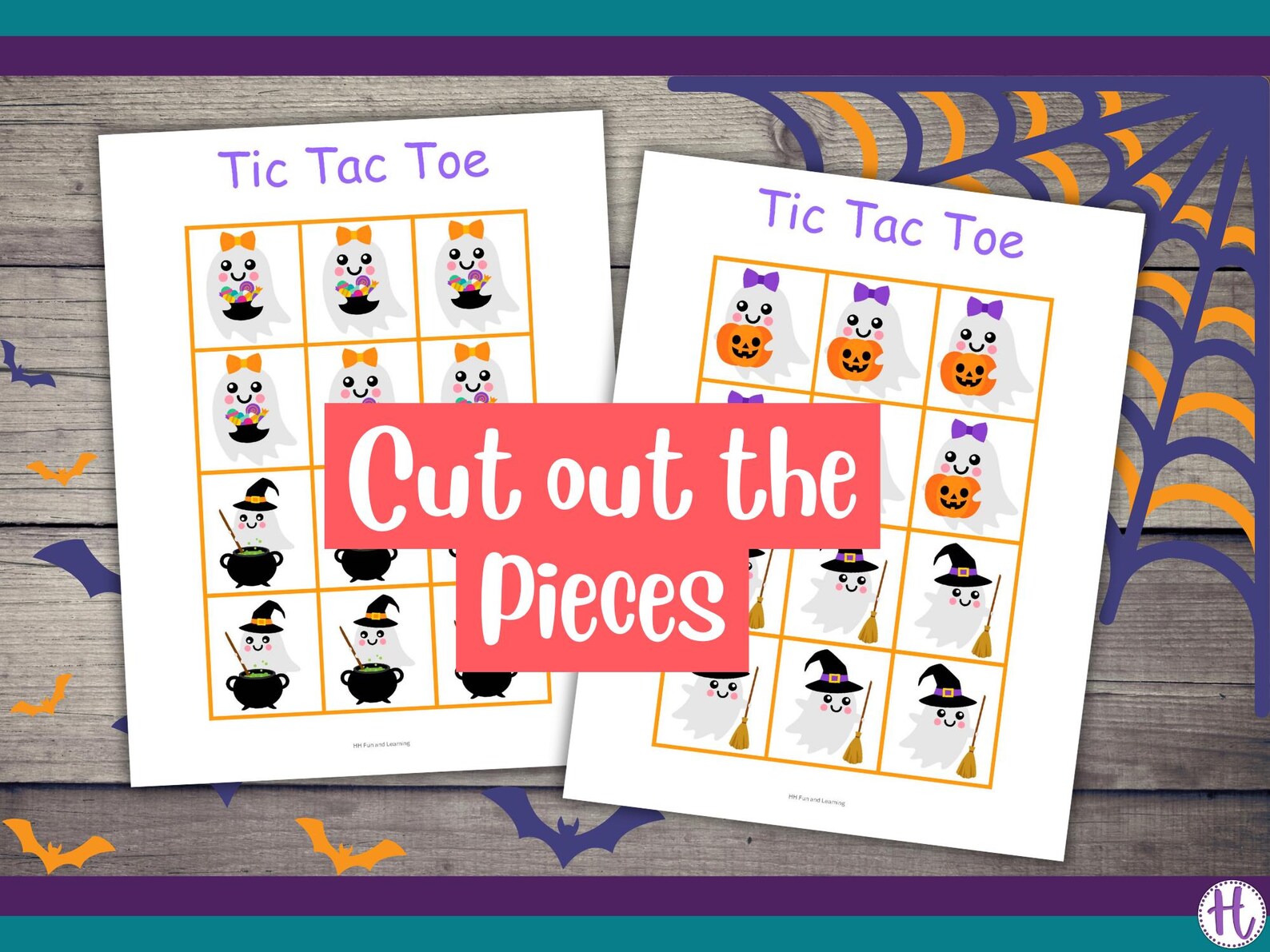 Halloween Ghost Tic Tac Toe Game: Printable Kids Activity (PDF) - Etsy