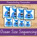 Ocean Animal Size Sequencing Cards for Toddlers, Preschool ...