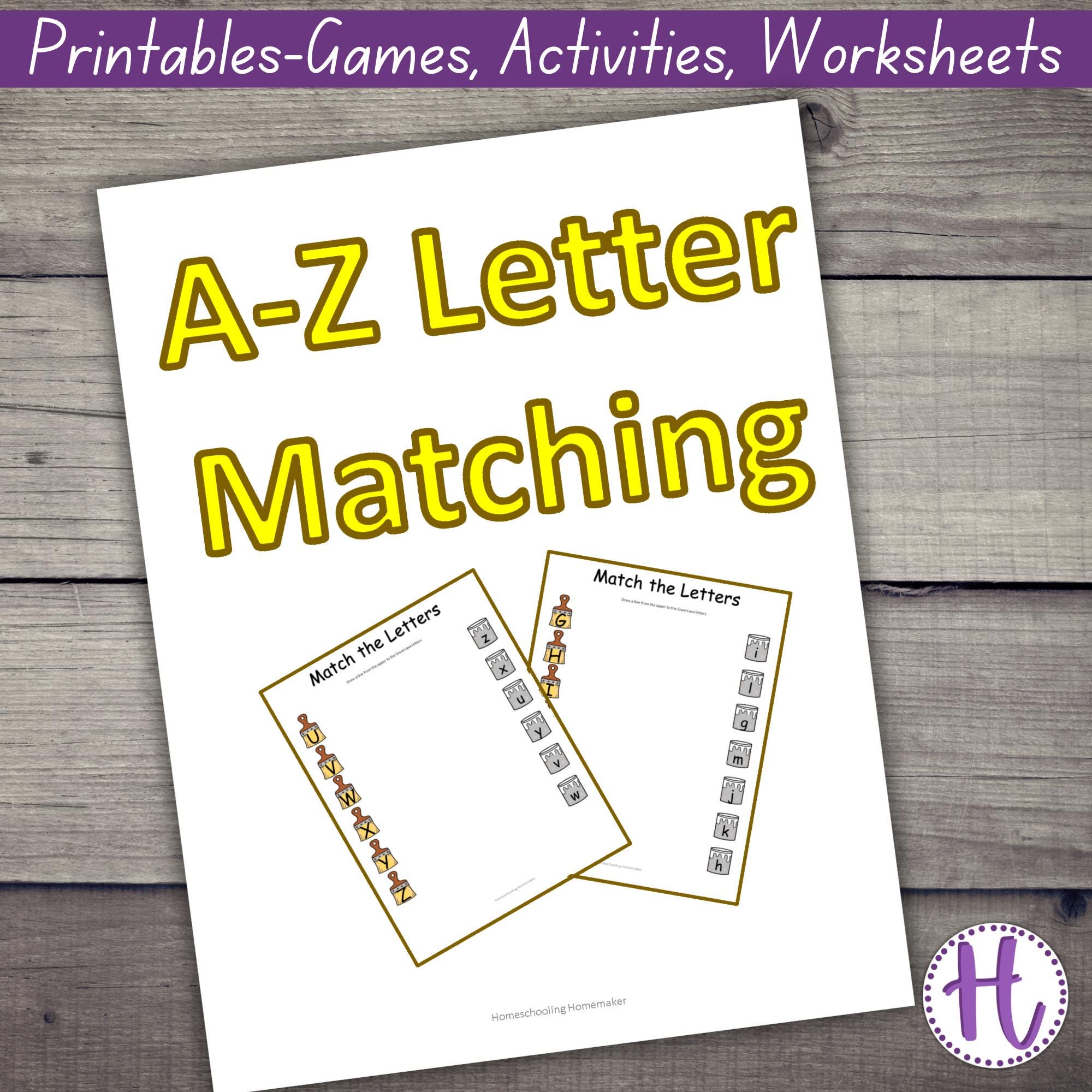 ABC Capital and Lowercase Letter Matching Worksheets Alphabet Matching ...