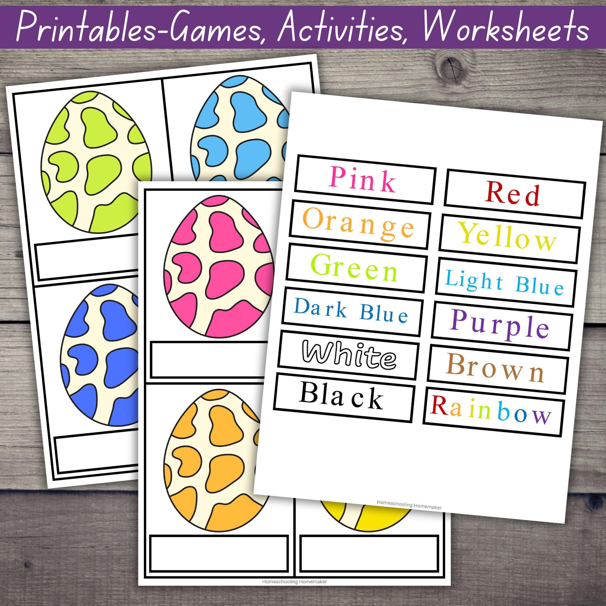 Color Flashcards Cut and Glue Activity for Toddlers, Preschoolers ...