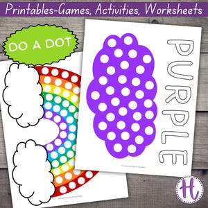 Camping Do A Dot Printable Worksheets for Kids, Dot Marker Activity ...
