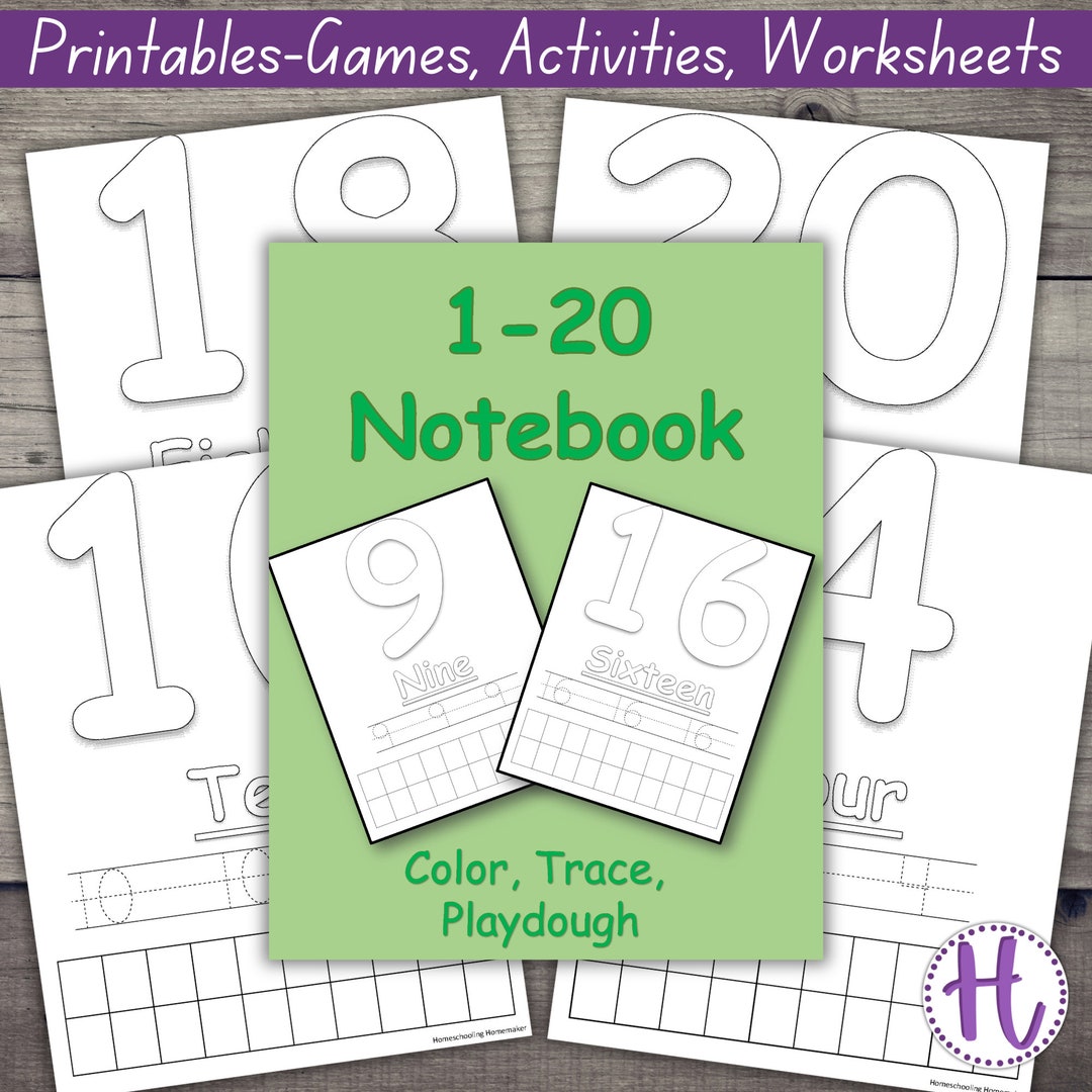 1-20 Number Math Pages, Kids Math Coloring Worksheets, Color the ...