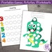 Monster Do A Dot Worksheets for Preschool, Kindergarten, Dot Marker ...
