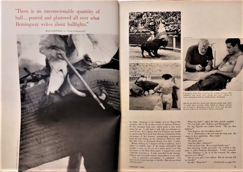 Hemingway and the World's Phoniest Sport in Argosy Magazine - Etsy