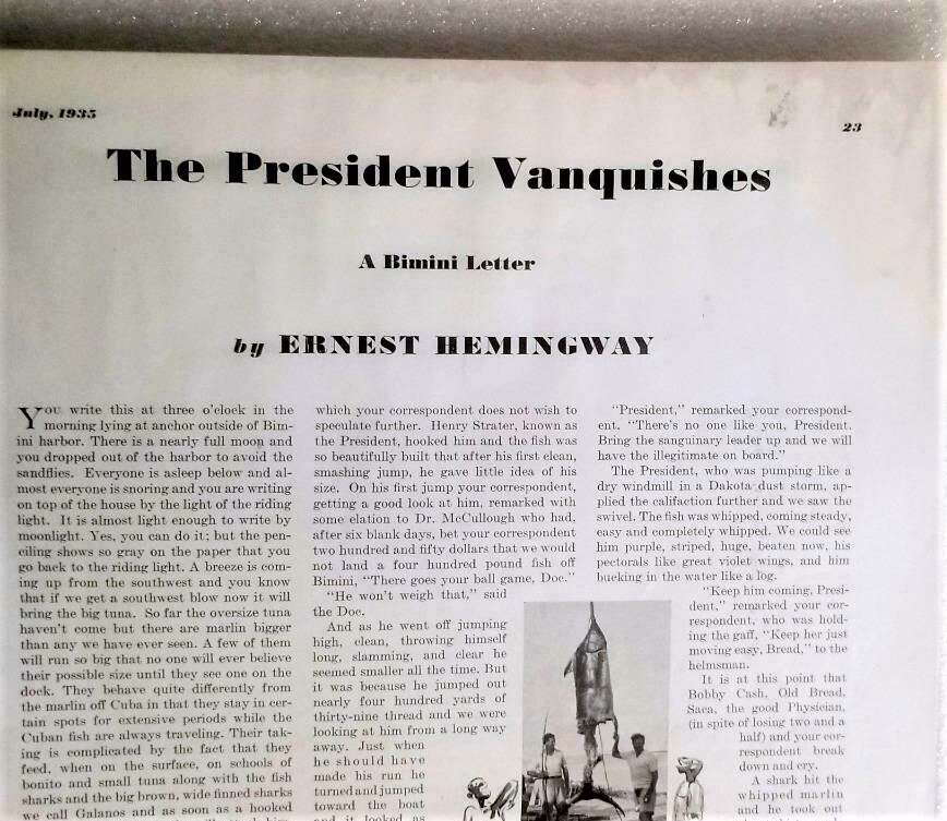 The President Vanquishes: A Bimini Letter in Esquire Magazine - Etsy