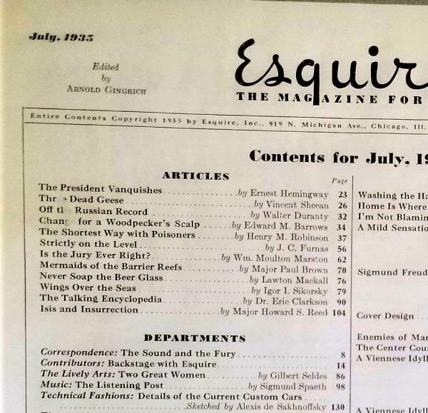 The President Vanquishes: A Bimini Letter in Esquire Magazine - Etsy