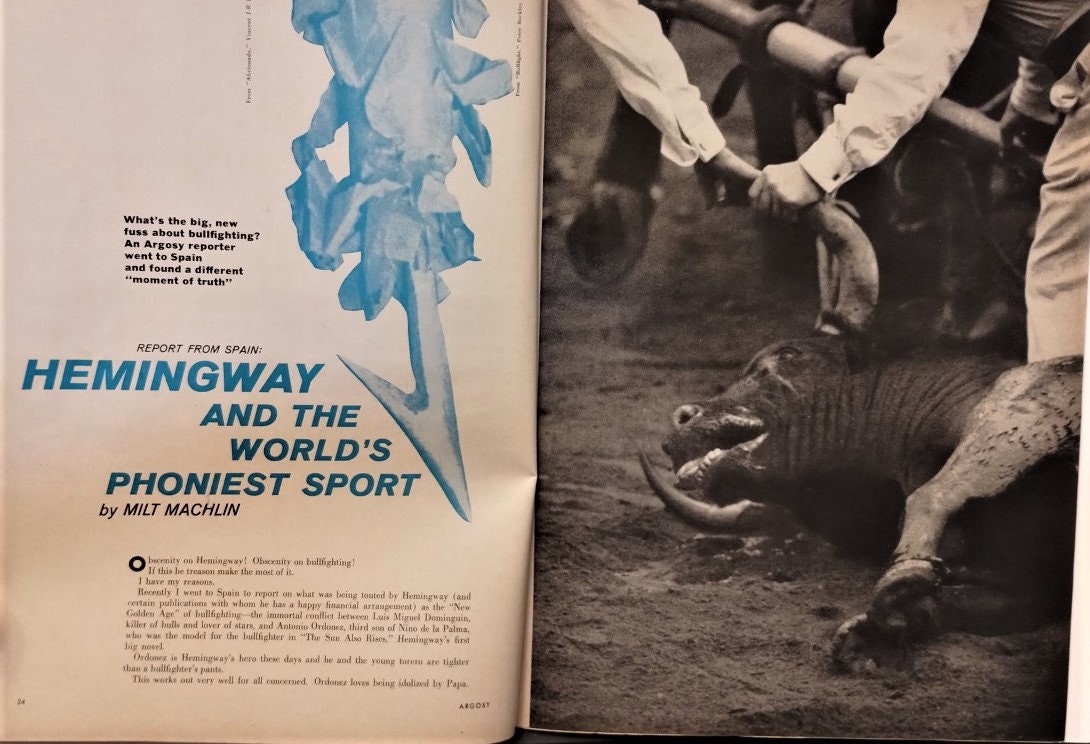 Hemingway and the World's Phoniest Sport in Argosy Magazine - Etsy