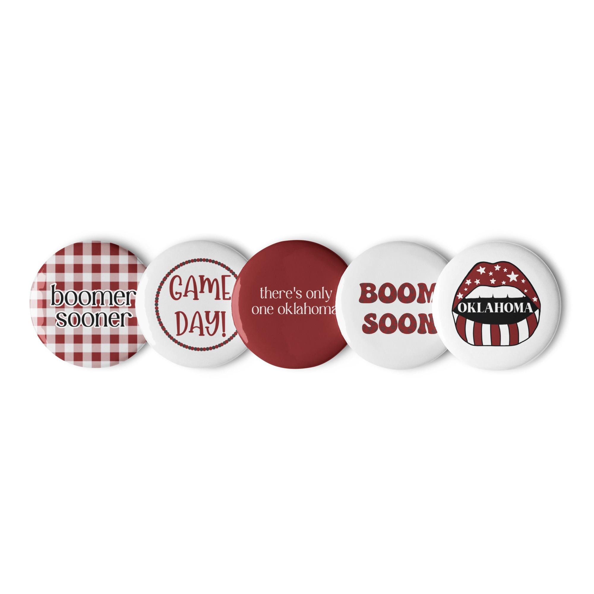 Go Sooners Pin Buttons- Gameday, Pins, Football, Football Pins, College ...