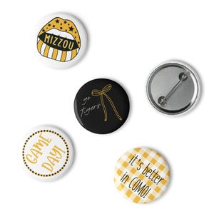 Go Mizzou Pin Buttons- Gameday, Pins, Football, Football Pins, College Football Pins, Tigers ...