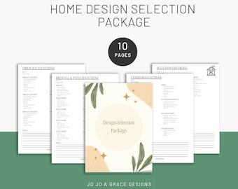 New Home Construction Selection Sheet Spreadsheet - Etsy