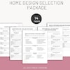 Exterior House Design Selection Sheet, Printable Builder Color ...