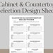 Cabinet and Countertop Selection Sheet, Home Building Product Sheet ...