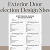 Exterior House Design Selection Sheet, Printable Builder Color ...