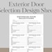 Exterior House Design Selection Sheet, Printable Builder Color ...