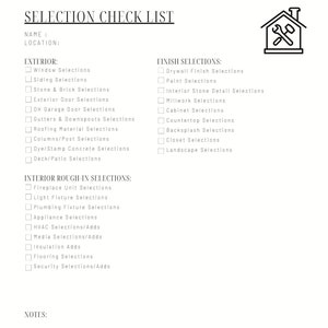 Interior Design Selection Checklist: New Home Project Planner (PDF) - Etsy