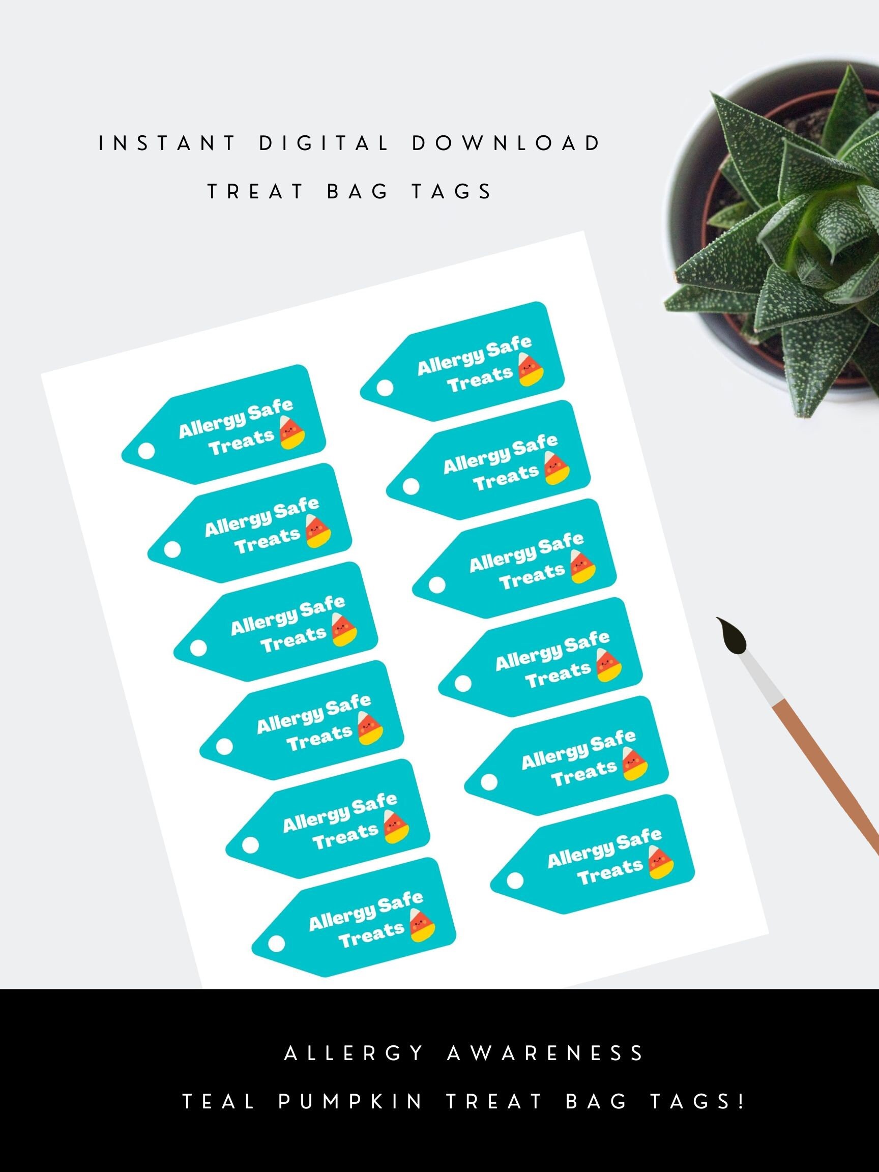 Allergy Safe Treat Bag Tag, Allergy Friendly Treat Tag, Allergy Tag ...