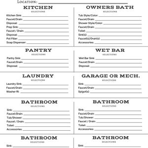Home Building Selections Package: 14-page Design Checklist (PDF) - Etsy