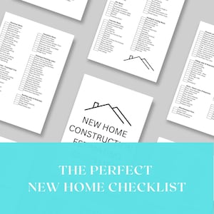 New Home Construction Estimating Checklist (printable PDF) - Etsy
