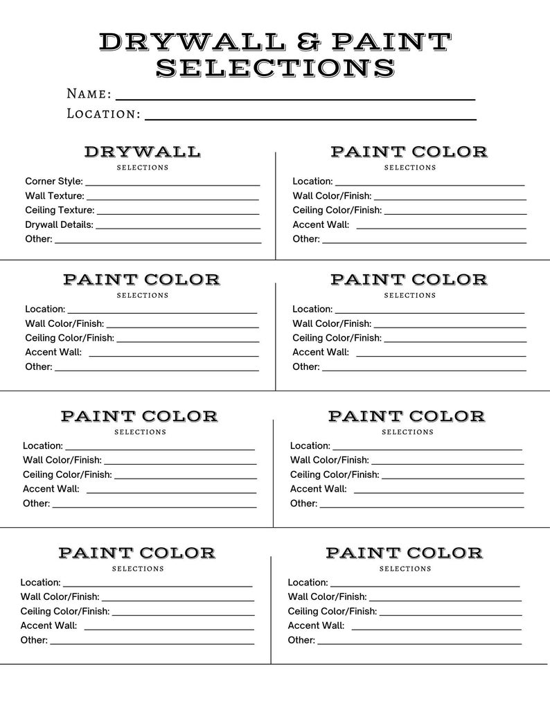 Home Building Selections Package: 14-page Design Checklist (PDF) - Etsy