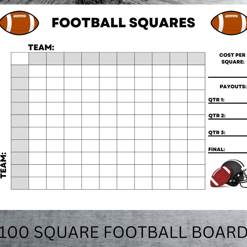 Super Bowl Game Squares Free - Etsy