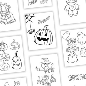 Kids Spooky Season Coloring Pages Kids Ghost Art Spooky - Etsy
