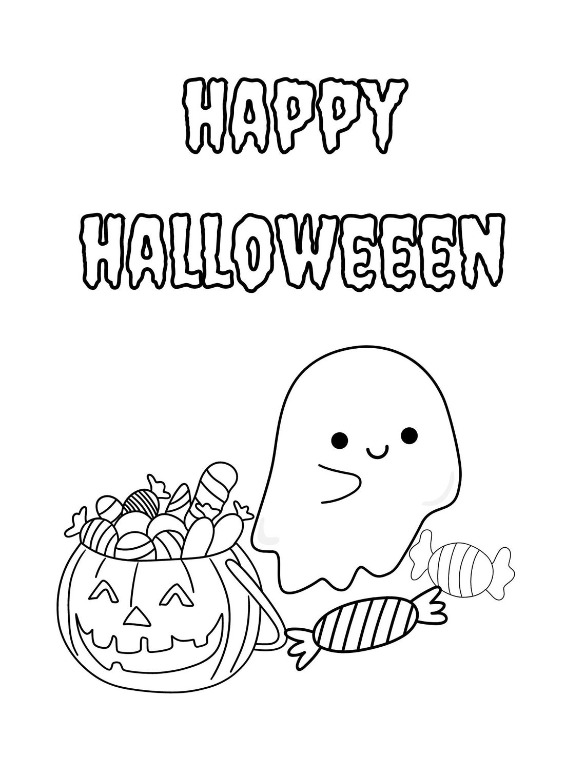 Kids Spooky Season Coloring Pages Kids Ghost Art Spooky - Etsy