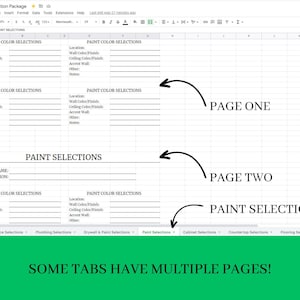 Home Design Selection Sheets: Customizable Google Sheets Template ...