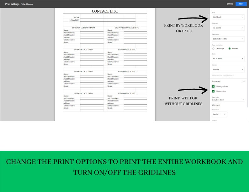 Home Design Selection Sheets: Customizable Google Sheets Template ...
