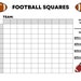 The Big Game Football Square Game, 100 Square and 25 Square Game Board ...