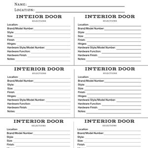 Home Design Selection Planner: Builder Checklist (digital Download) - Etsy