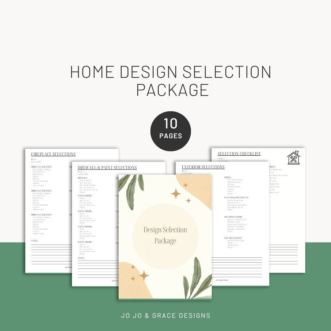 Home Building Design Selection Package: 10-page Checklist (PDF) - Etsy
