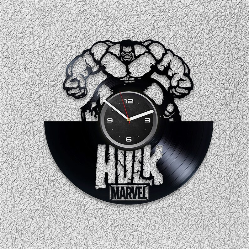 Incredible Hulk Vinyl Record Silent Wall Clock Movie Lover - Etsy