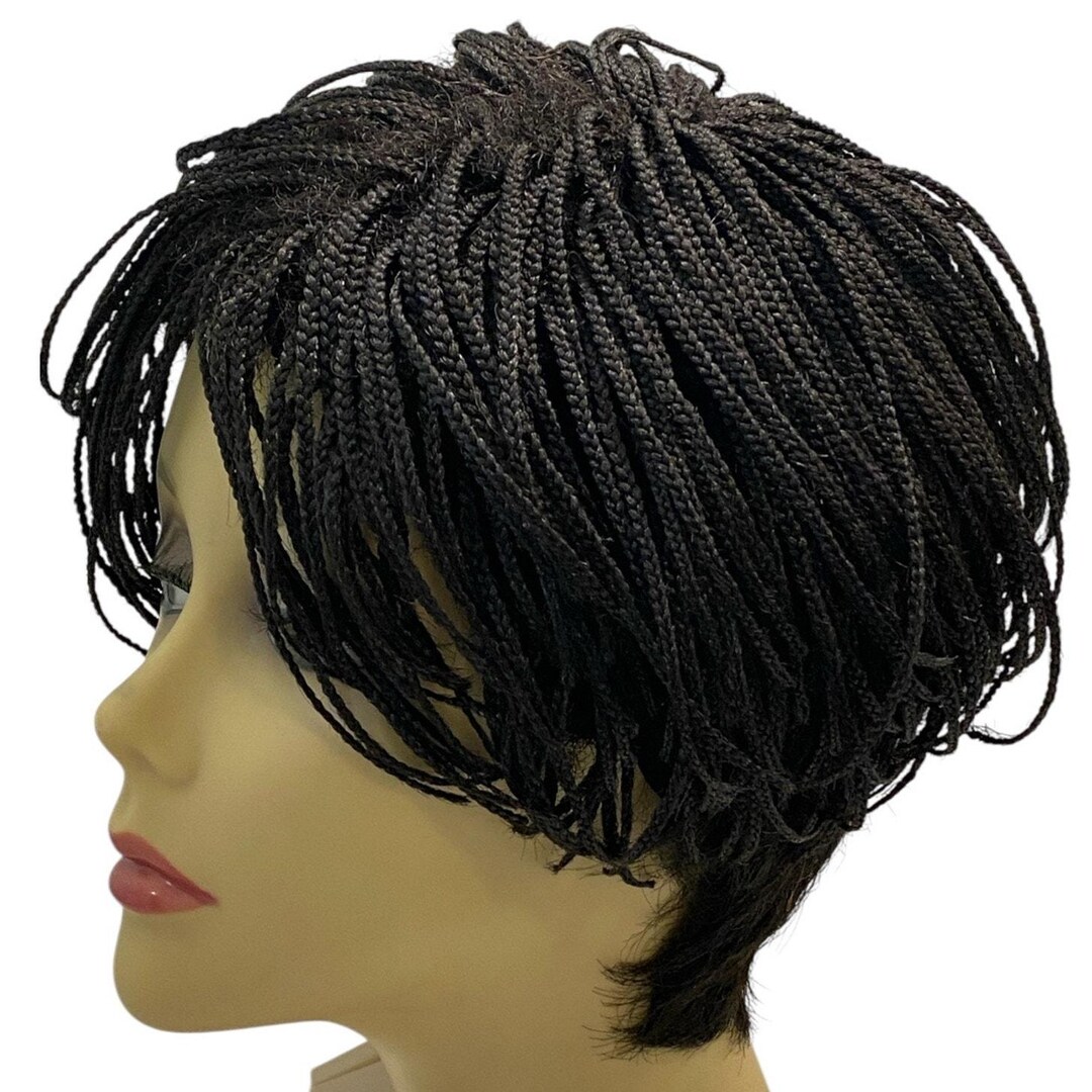 ASHRO Motown Braided Pixie Wig One Size Synthetic Hair for Black Women ...