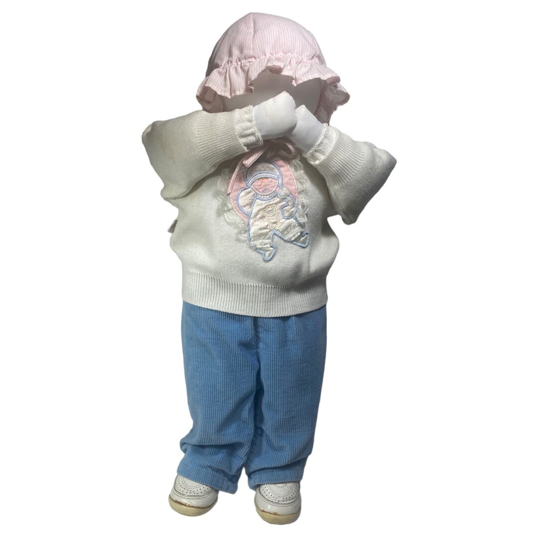 Vintage Time Out Corner Kid Doll Handmade Plain Face Baby Soft Body ...