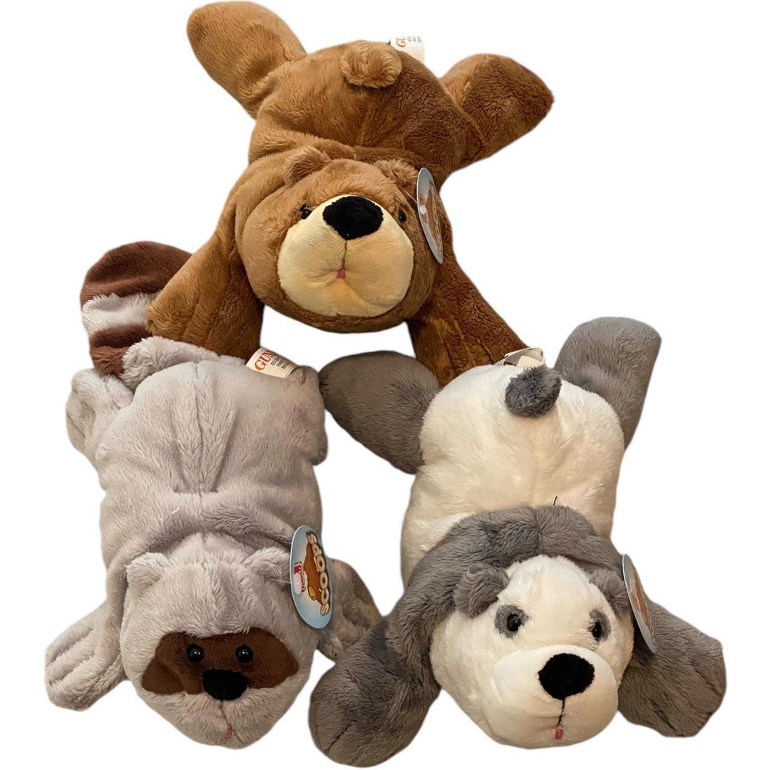 Set of 3 Gund Scoops 8" Plushie Stuffed Animals Panda Bear Raccoon ...