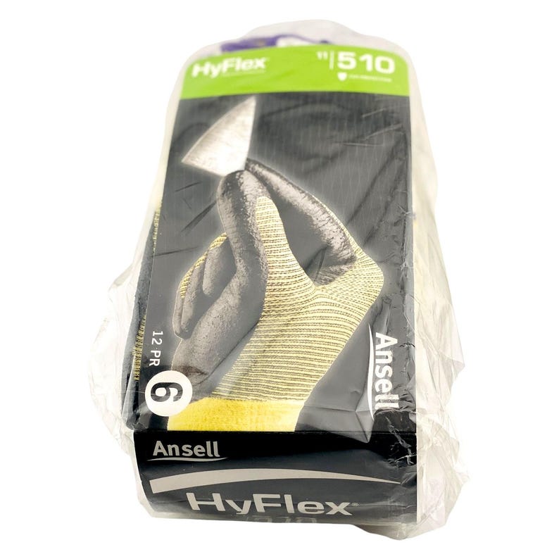 Ansell Hyflex Cut Resistant Work Gloves Latex Free 12 Pair Size 6 - NEW ...