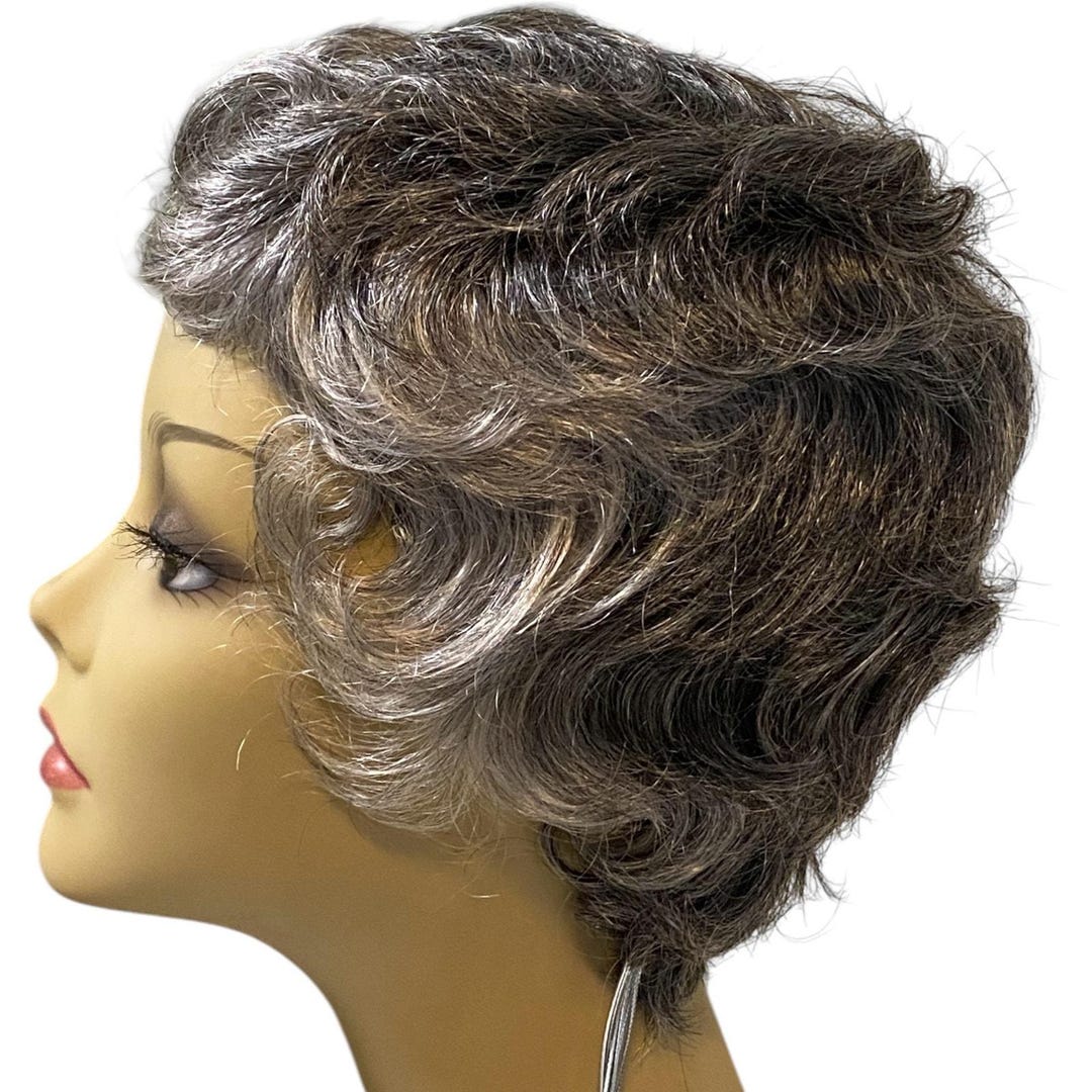 Vivica Fox Maya Pure Stretch Cap Wig HT5618 Gray Finger Wave Modacrylic ...