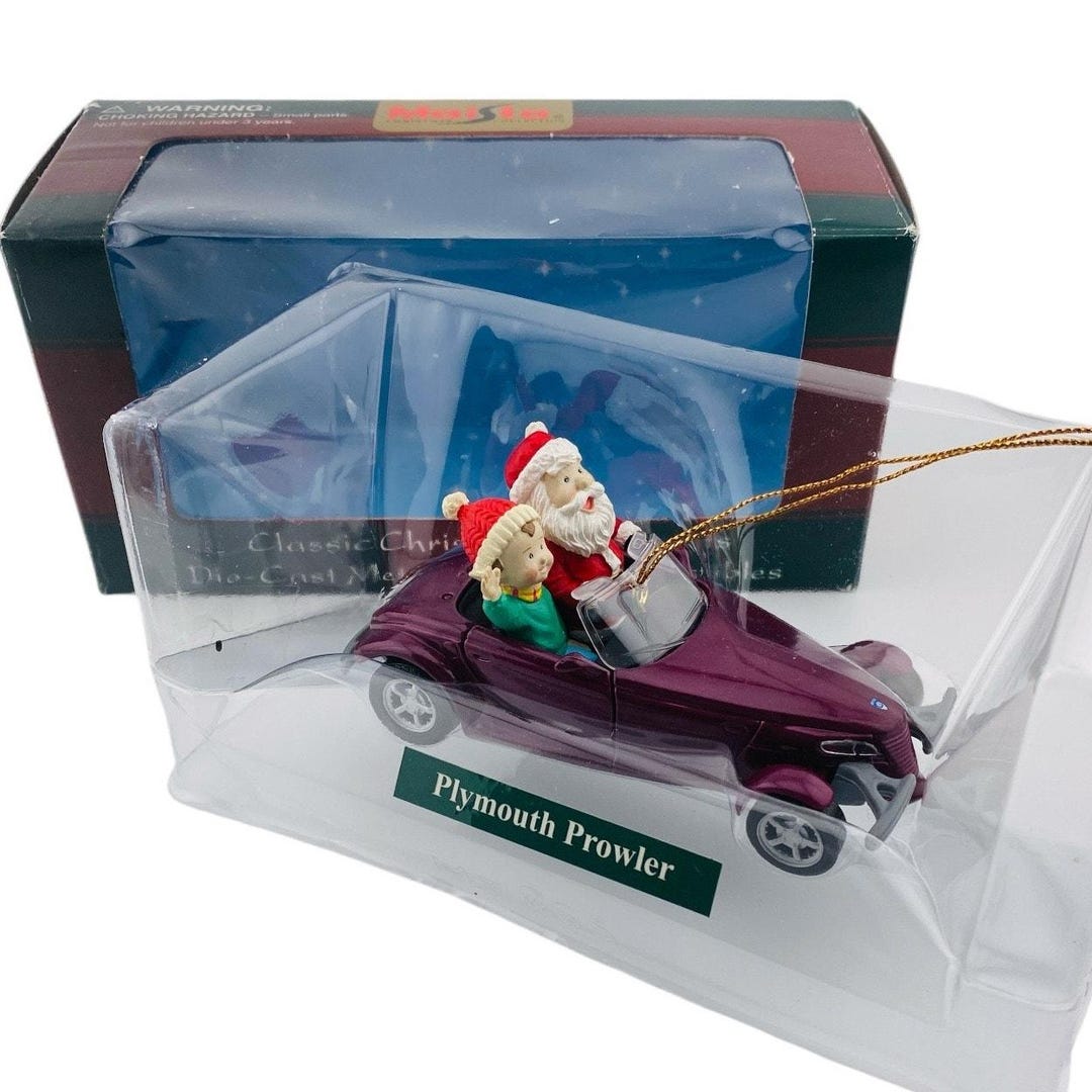 Maisto Christmas Ornament 1996 Diecast Metal Santa Child Convertible ...