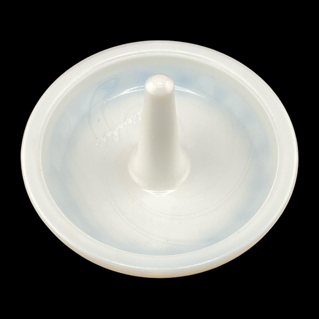 Weishar Milk Glass Moon & Star Ring Post Holder Jewelry Dresser in ...