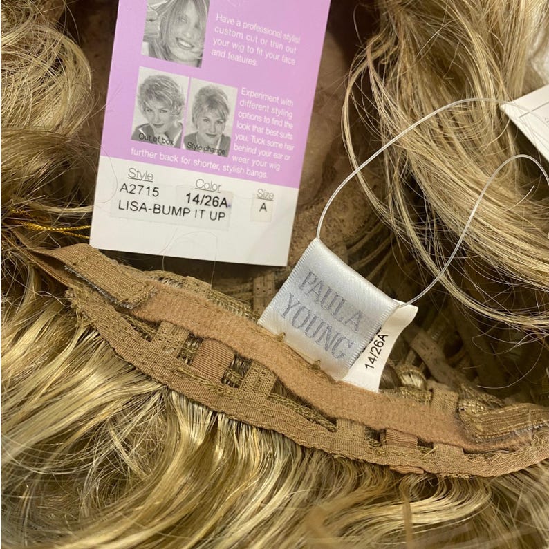 Paula Young LISA Bump It up Wig Average Size Color 14/26A Blonde for ...