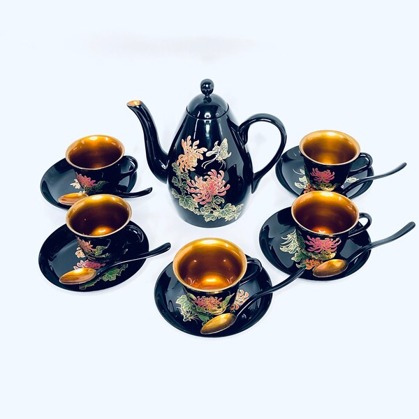 Lacquer Tea Set - Etsy